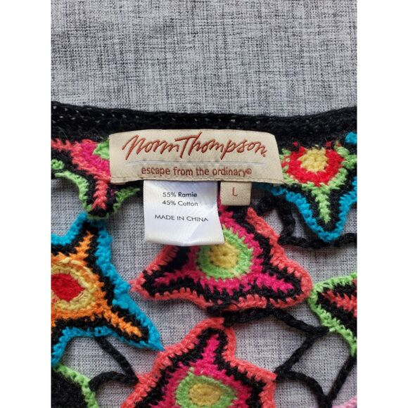 Norm Thompson | Sweaters | Y2k 8s Vintage Norm Thompson Crochet Mulit ...
